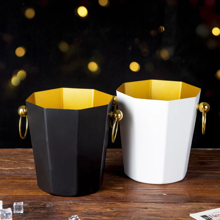 Custom Black Ice Bucket with Handle 5L | Dongzhaowei Buffet Equipment