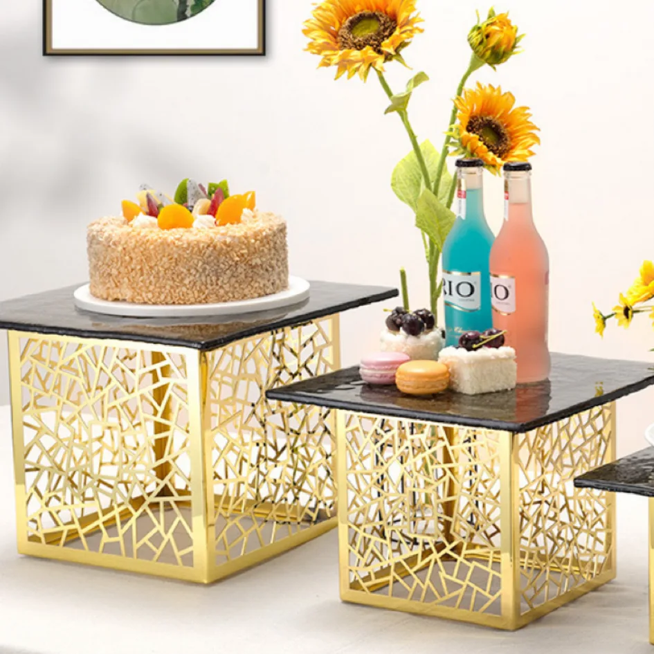 Custom Modern Cake Stand Cube for Hotel Wedding | Dongzhaowei Buffet ...
