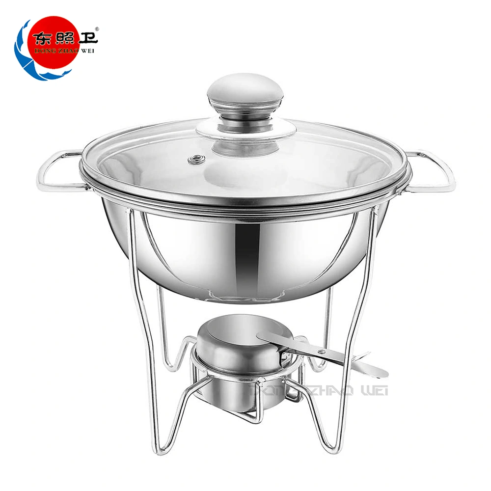 Custom Chafing Dishes Round Stainless Steel Buffet Set Silver Gold ...